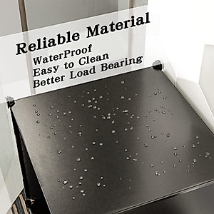 Homywish Cube Storage Organizer 6-Cube Closet Storage Shelves with Wooden Hammer DIY Closet Cabinet Room Storage Bookshelf Plastic Square Organizer Shelving for Home, Office, Bedroom, Black…