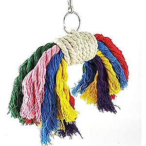 Small Bird Swing Toys, Bird Parrot Swing Chewing Toys - Hanging Bell Birds Cage Toys 8 Pcs