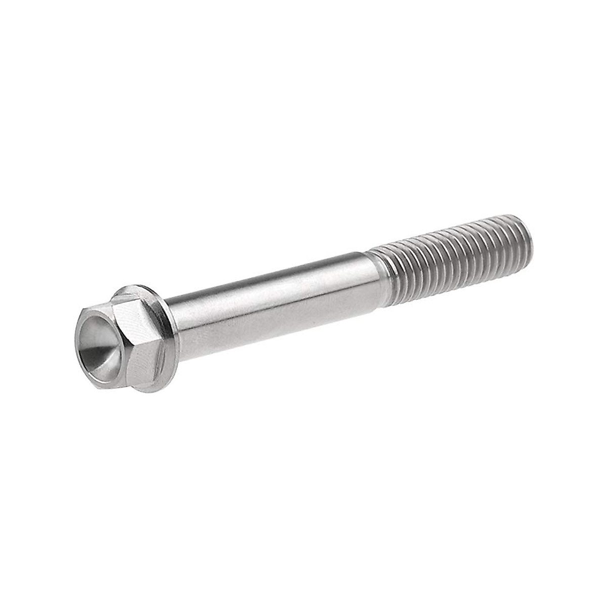 Wanyifa Titanium Hex Small Flange Head Bolt M8 15 20 25 30 35 40 45 50 55 60 65mm x1.25mm Pack of 4 (M8x65mm, Normal Titanium)