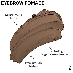 VOHA Eyebrow Stamp Stencil Kit, Eye Brow Stamping Kit, Brow Stamp Kit, Reusable Eyebrow Stencils, Eyebrow Stamp Kit, Eyebrow Stencil Kit, Waterproof Natural Perfect Eyebrow Pomade Kit (Medium Brown)