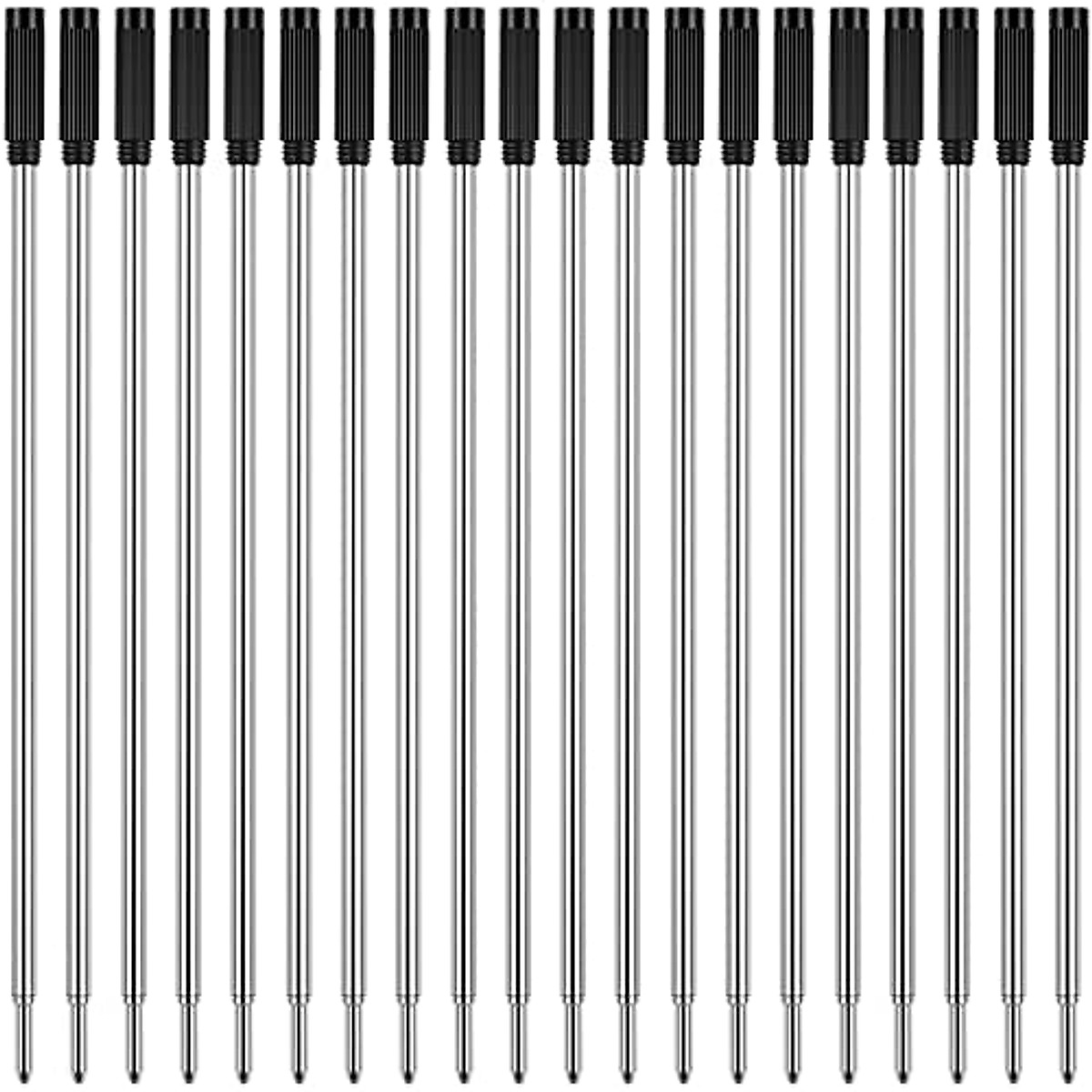 Unibene Cross Compatible Ballpoint Pen Refills 20 Pack, 1.0mm Medium Point-Black, Smooth Writing Replaceable German Ink Refill