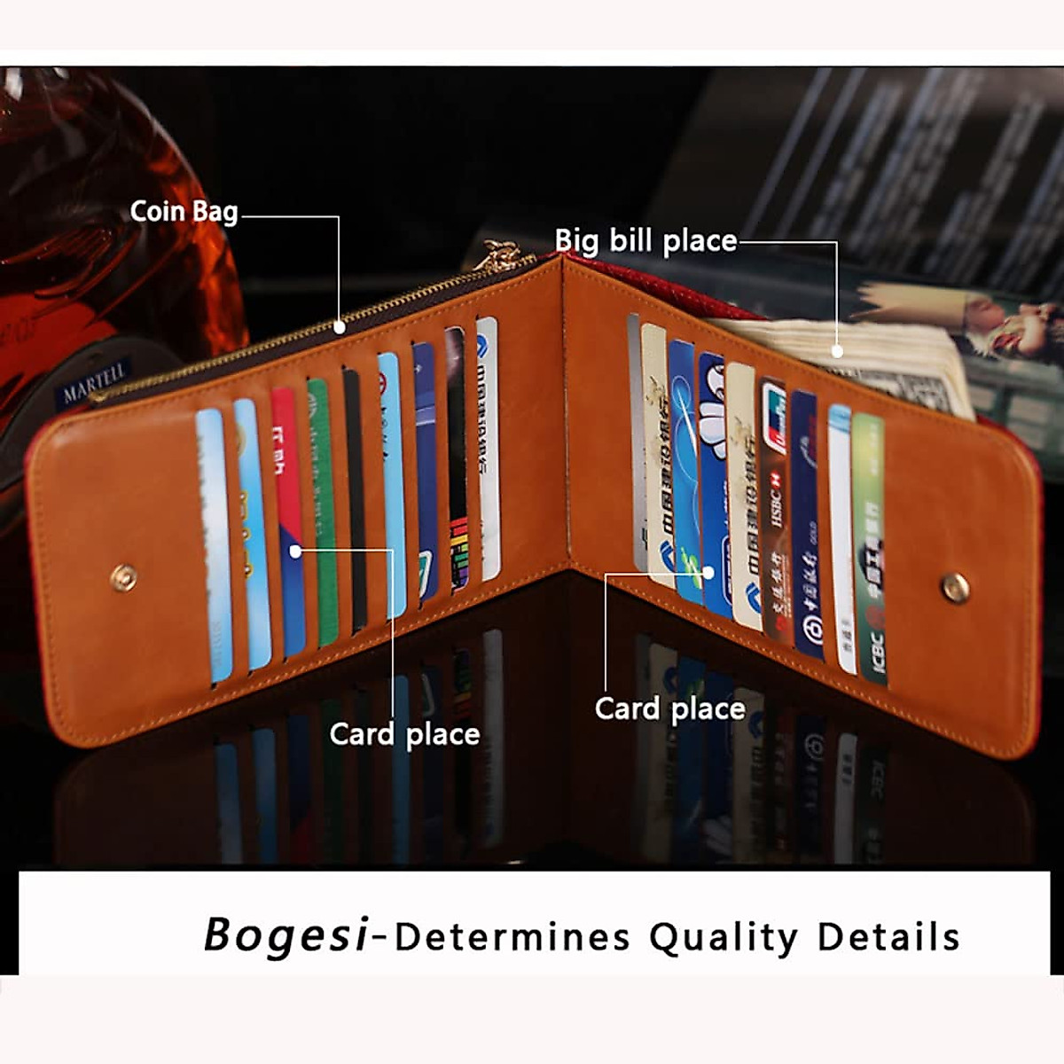 Wallet Long Card Case Ladies Clutch Bag Ladies Wallet Ladies Long Card （red)