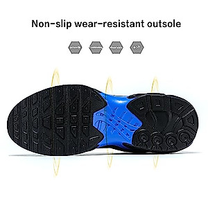 Socviis Men's Fashion Sneaker Air Running Shoes for Men Athletics Sport Trainer Tennis Basketball Shoes Black/Green 6.5