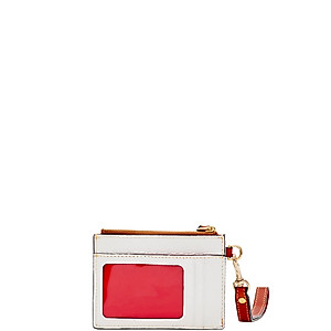 Dooney & Bourke Handbag, Pebble Grain Top Zip Card Case Wristlet - White