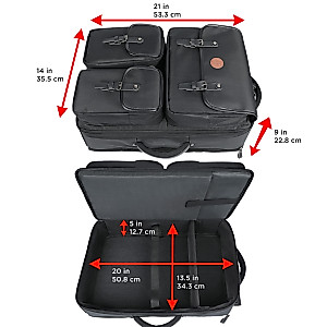 GOgroove DJ Controller Backpack - DJ Mixer Case Compatible with Pioneer DJ DDJ 400 DJ Controller, DJ Headphones, Controller Stand, and More DJ Equipment with Customizable & Scratch Resistant Interior