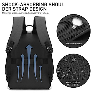 Xdalula 15.6 Inch Backpack Women Men Work Bag Fashion with USB Port, Waterproof Backpacks Nurse Stylish Travel Bags Casual Daypacks for, Business, Black