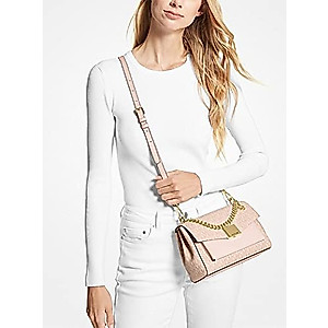 Michael Kors Lita Medium Two-Tone Logo Crossbody Bag Ballet