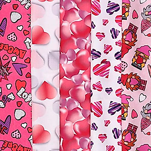 Mook Fabrics Cotton Valentines, Pink, 15 Yard Bolt