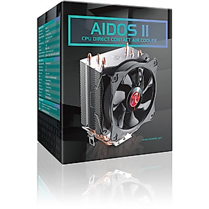 RAIJINTEK AIDOS II CPU Air Cooler with 10025 PWM Fan, 4 Copper Direct Contact Heat Pipes for Intel LGA 115x/AMD AM4