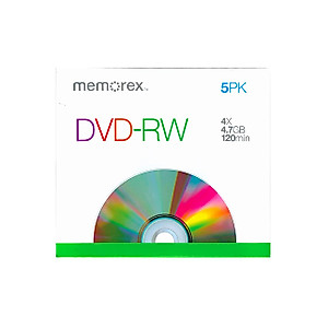 Memorex 4x DVD-RW Media (5 Pack)