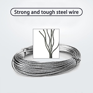 Retractable Clotheslines 9Ft Retracting Clothes Line Wall Mounted Stainless Steel Clothes Dryer Laundry Line Indoor Outdoor Hanging Laundry Rope Clothing Drying Rack for Shower Room Bathroom Hotel