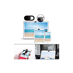 Laptop Camera Cover Slide 12 Pack Black&White, Webcam Cover Slide Phone Camera Cover, Ultra-Thin Computer Camera Cover Slide Blocker Slider Fits Most iPhone MacBook Laptop, Desktop, PC, Tablet…