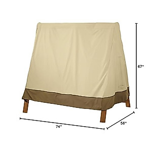 Classic Accessories Veranda Water-Resistant 72 Inch A-Frame Swing Set Cover, Outdoor Swing Cover