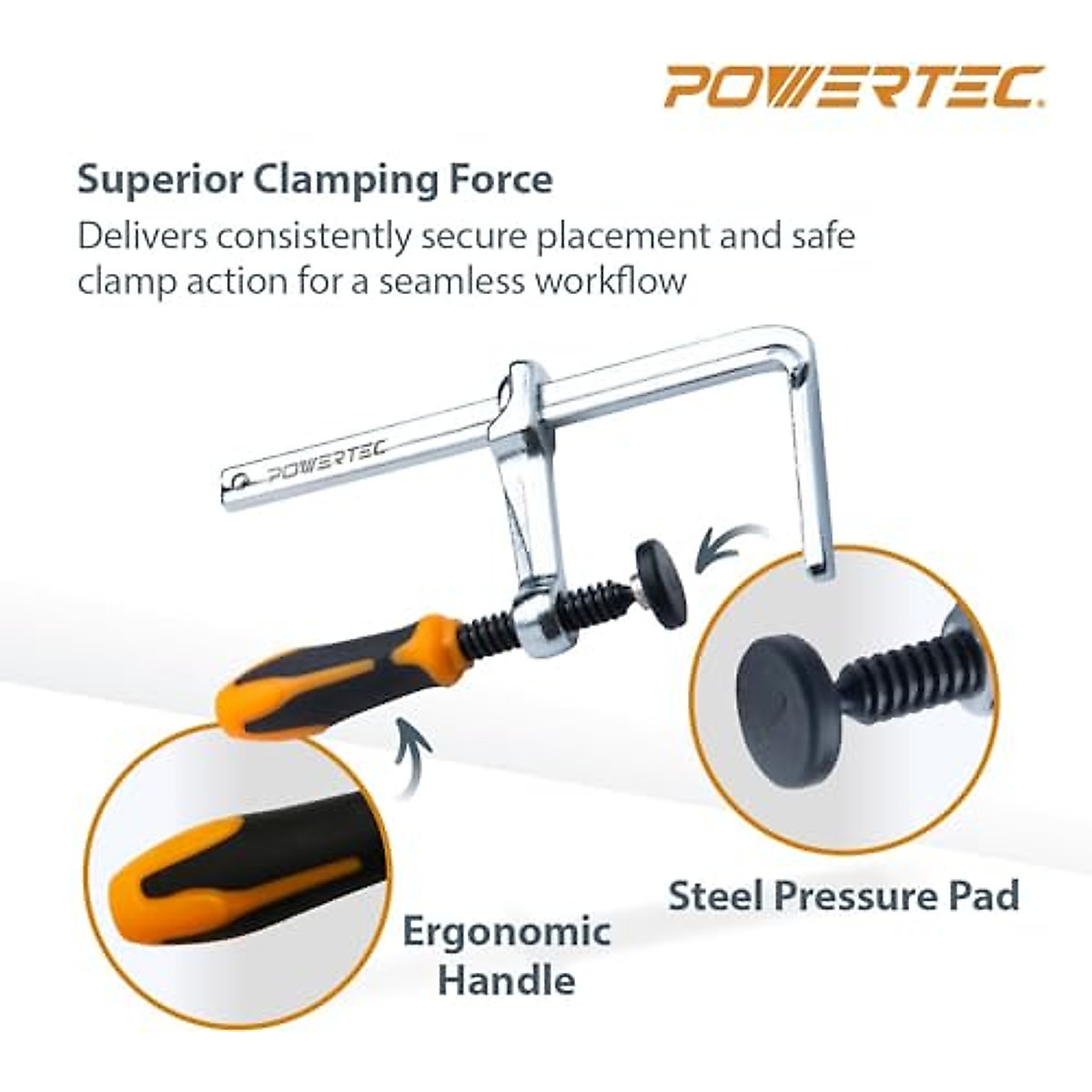POWERTEC 110" Track Saw Guide Rail Kit for Festool and Makita, Includes 2PK 55" Guide Rails, 2PK Guide Rail Connectors, 2PK Track Saw Clamps (72058)
