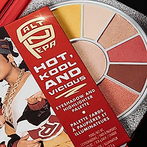Salt-N-Pepa Hot, Kool And Vicious Eyeshadow and Highlighter Palette - Eyeshadow Palette and Highlighter Makeup - 12 Colors Highly Pigmented Matte Shimmer Eye Shadow Makeup Palette Kit