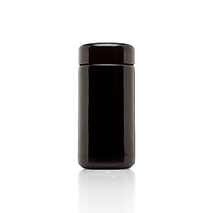 Infinity Jars Tall Screw top Jar, Black Glass Jar 100 Ml (3.3 fl oz) Ultraviolet Airtight Tall Jar Smell Proof, Refillable Container, For Long Term Storage Coffee, Tea, Dried Goods Jar For Kitchen