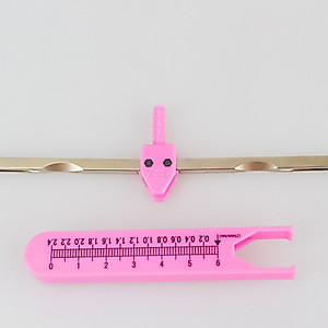 Airgoesin EKG ECG Calipers Nursing or Doctor Caliper Divider for Measuring Drafting Electrocardiographs with Ruler (Pink)