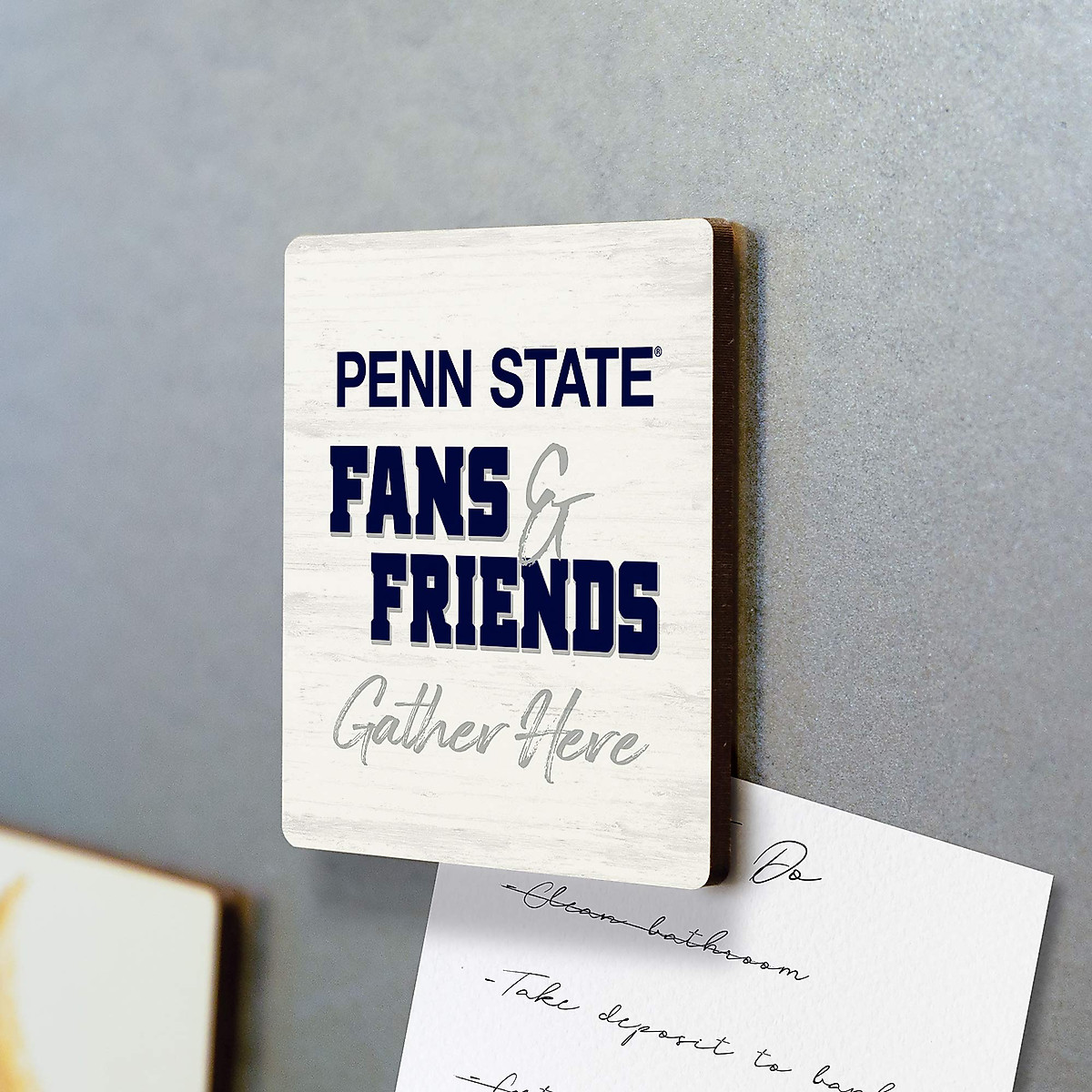 Penn State University Fans Friends Gather 2.75 x 2.75 Wood Refrigerator Magnet