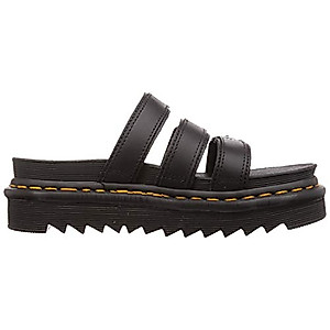 Dr. Martens womens Slide Sandal, Black Hydro Leather, 6 US