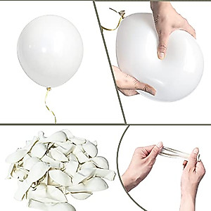 White Balloons 12 Inch, 100 Pack Premium Quality Latex Party Balloons for Brthday Shower Weding Decorations