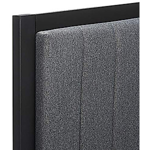 ZINUS Anuar Upholstered Headboard Channel Stitched Upholstery, Easy Assembly, Twin, Gray