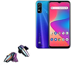 BoxWave Gaming Gear for BLU G61 (Gaming Gear by BoxWave) - Touchscreen QuickTrigger, Trigger Buttons Quick Gaming Mobile FPS for BLU G61 - Jet Black