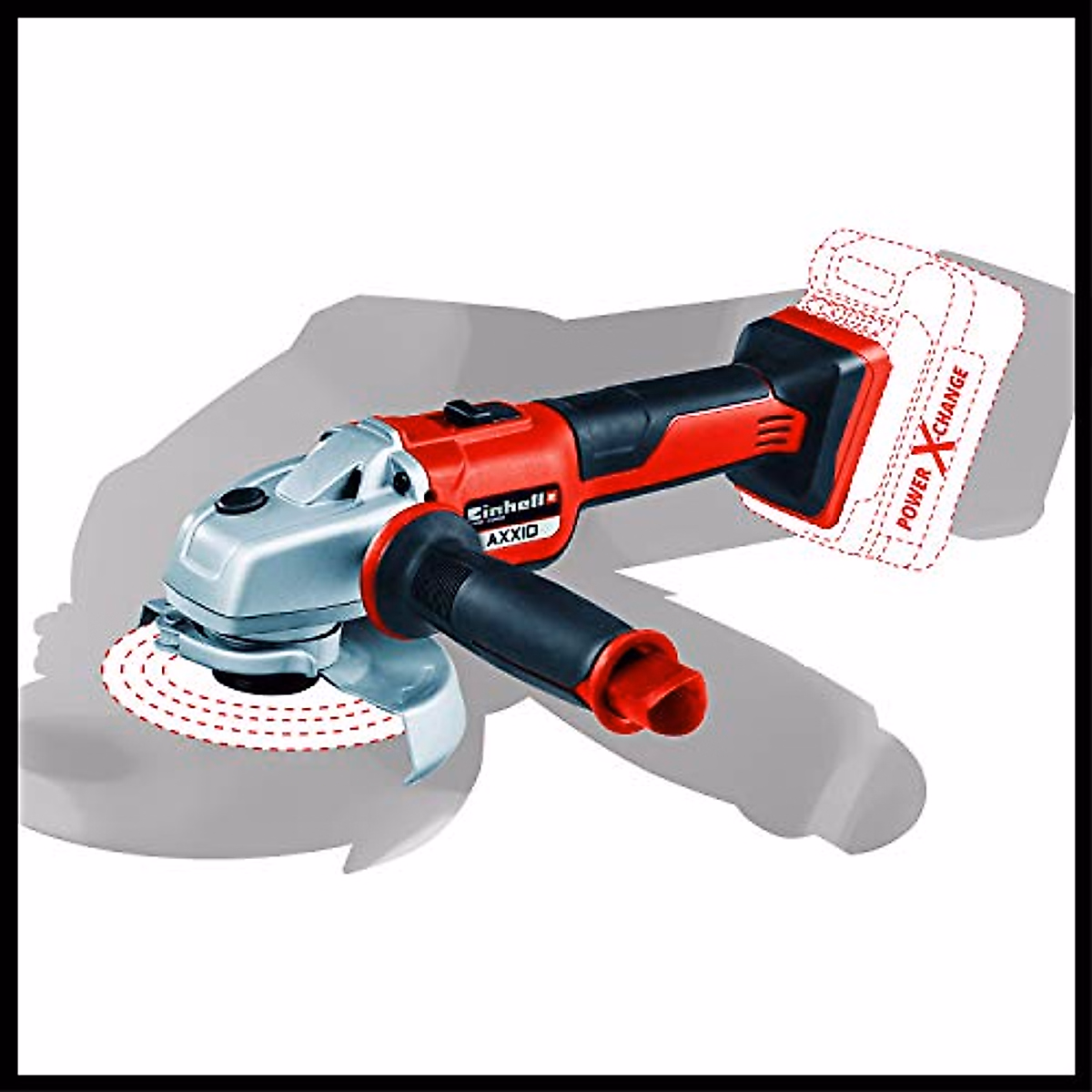Einhell Axxio Power X-Change 18-Volt Cordless 5-Inch, Brushless Mmotor, 8500 RPM, Angle Grinder/Cutoff Tool for Grinding and Cutting, w/Quick Adjust Disc Guard