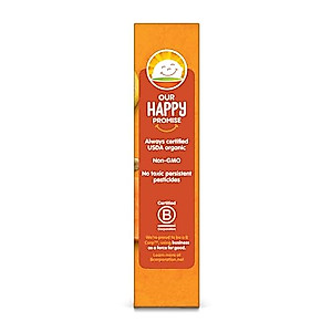 Happy Tot Organics Fiber & Protein Soft-Baked Oat Bars Organic Toddler Snack Banana & Carrot, 0.88 Ounce Bars, 5 Count Box (Pack of 6)