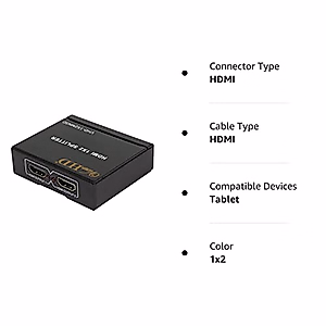 ViewHD 2 Port 1x2 Powered HDMI 1 in 2 Out Mini Splitter for 1080P & 3D | Model: VHD-1X2MN3D