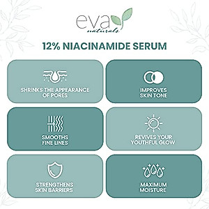 12% Niacinamide Serum for Face + 2% Zinc and Hyaluronic Acid for Smooth, Bright & Youthful Skin - Pore Minimizer, Reduce Oil, Treat Dark Spots, Improve Uneven Skin Tone & Texture, Reduces Fine Lines & Wrinkles (2 oz)