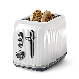 Oster® Retro 2-Slice Toaster with Quick-Check Lever, Extra-Wide Slots, Impressions Collection, White