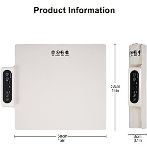 Miller Market Warming Mat, 2024 New Miller Market Adjustable Warming Tray, Miller Market Food Warmer, Timed Heating, Non-Slip, Foldable, 3 Temperature Settings, for Fast Heating Food (Black-L-1pcs)