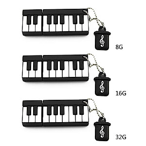 Flash Drive,USB Flash Drives,32G USB 2.0 Cute Cartoon Piano Shape USB Drive,Thumb Drive,Gift for School Students Kids Children Teacher Colleague Employees,for Date Storage,File Sharing