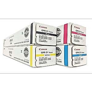 Canon GPR-31 2790B003AA 2802B003AA 2798B003AA 2794B003AA ImageRunner C5030 C5035 C5235 C5240 Toner Cartridge Set (Black Cyan, Yellow, Magenta 4-Pack) in Retail Packaging
