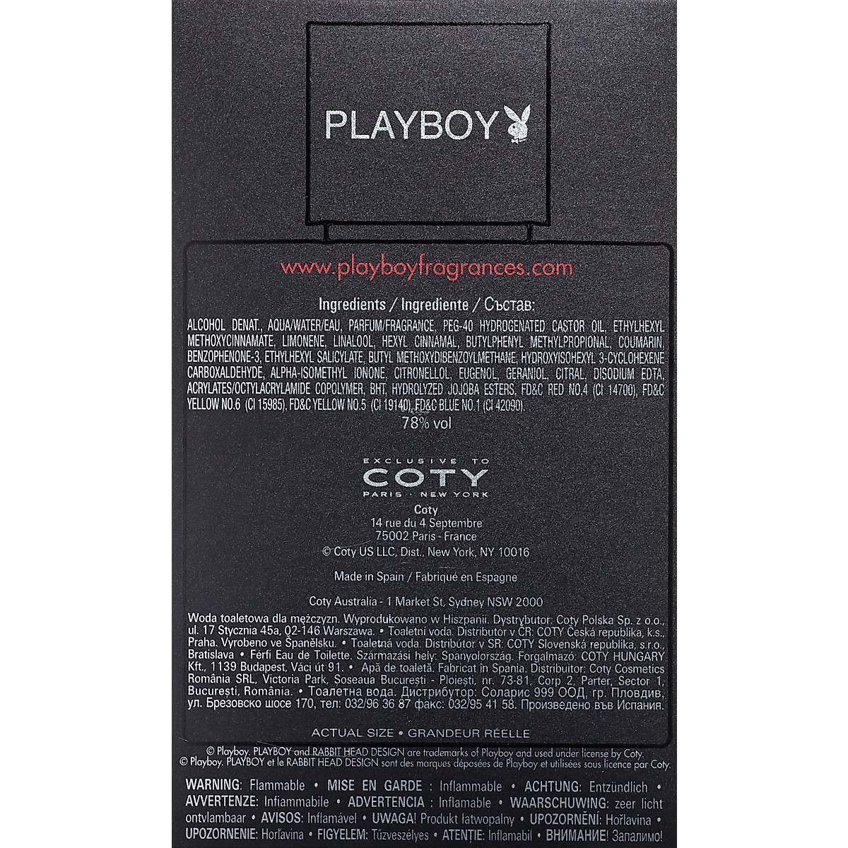 Vegas Eau De Toilette Spray by Playboy, 1.7 Fluid Ounce
