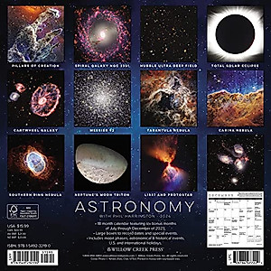 Willow Creek Press Astronomy Monthly 2024 Wall Calendar (12" x 12")