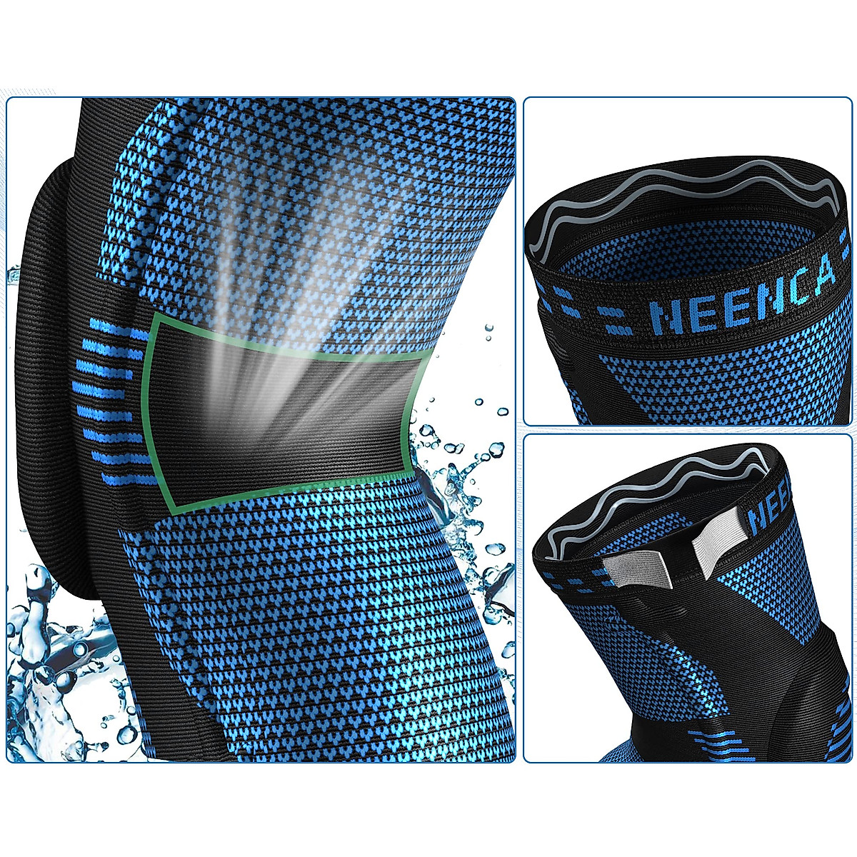 NEENCA Plus Size Knee Brace for Knee Pain, Knee Support with Side Stabilizers & Patella Gel Pad, Knee Compression Sleeve for Meniscus Tear, Arthritis Joint Pain Relief, ACL, PCL, All Sports. Plus Size