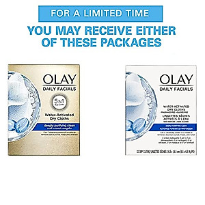 Olay Daily Facial Cleansing Cloths for a Deeply Purifying Clean, Makeup Remover, 33 Count (Pack of 3)