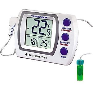 Traceable Calibrated Jumbo Refrigerator/Freezer Thermometer; 1 5-mL Bottle Probe