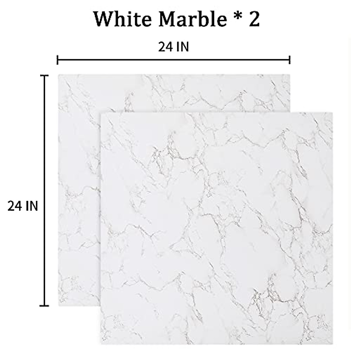 2 PCS Boards Photo Backdrop 2 Marbles Texture for Flat Lay, Food Photography Background 24x24 Inch, BEIYANG (Marble+Marble) …