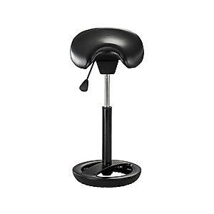 Safco Products 3006BV Twixt Saddle Seat Stool, Adjustable Extended Height, Unique Ergonomic Design