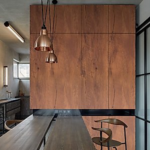 Wood Grain Contact Paper 23.6" X 118" Removable Vinyl Film Red Brown Wood Wallpaper Peel and Stick Textured Self-Adhesive Shelf Panel Decorative Wall Liner Apply for Old Furniture Kitchen Cabinets