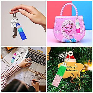 TOANWOD 45 PCS Mini Pop Keychain Fidget Toys Pack, Party Favors for Kids 8-12 Bulk Pop Toy, Sillicone Stress Relief Sensory Toys Goodie Bag Stuffers, Halloween Christmas Stockings Birthday Gifts