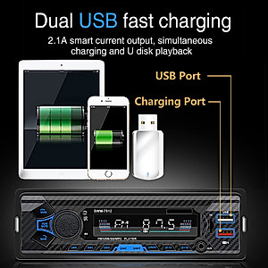 Bluetooth Single din car Stereo System for car, 7 inch Universal car Radio System for car,aftermarket car Radio,1 din car Radio,SWC/Subwoorf/BT