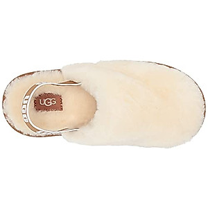 UGG Girls K Fluff Yeah Clog Slipper, Natural, 6 Big Kid