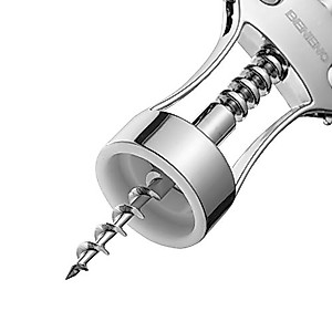 Wine Opener, Zinc Alloy Premium Wing Corkscrew Wine Bottle Opener with Multifunctional Bottles Opener, Upgrade