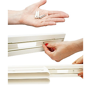 HOME-X Sliding Pot and Pan Lid Organizer, Cabinet and Drawer Storage for Kitchen Supplies, Cutting Boards Organizer-(19” L)