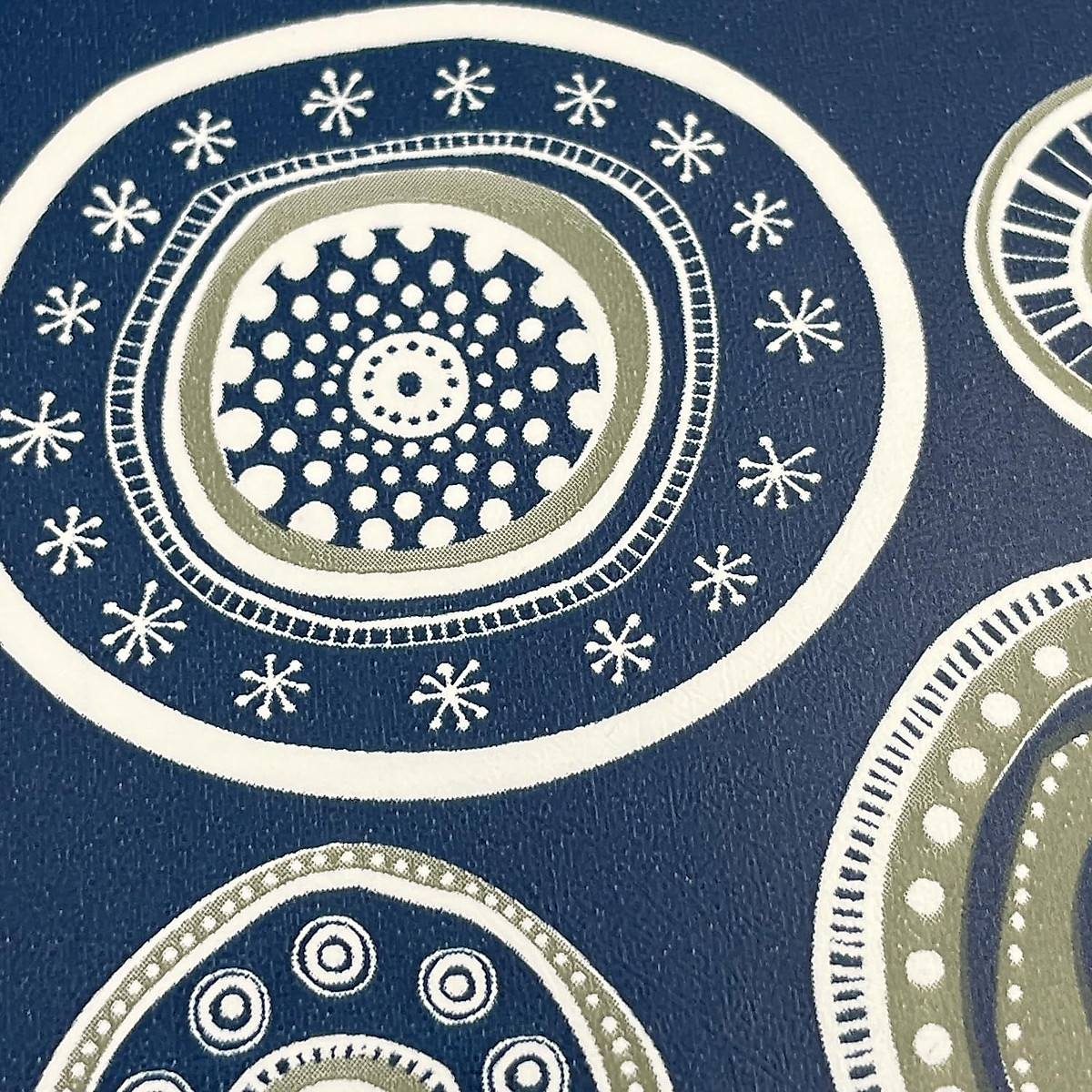 Yifely Self-Adhesive Shelf Liner Removable Drawer Paper for Dorm Apartment Furniture Decor, Modern Circle, 17.7 Inch by 9.8 Feet