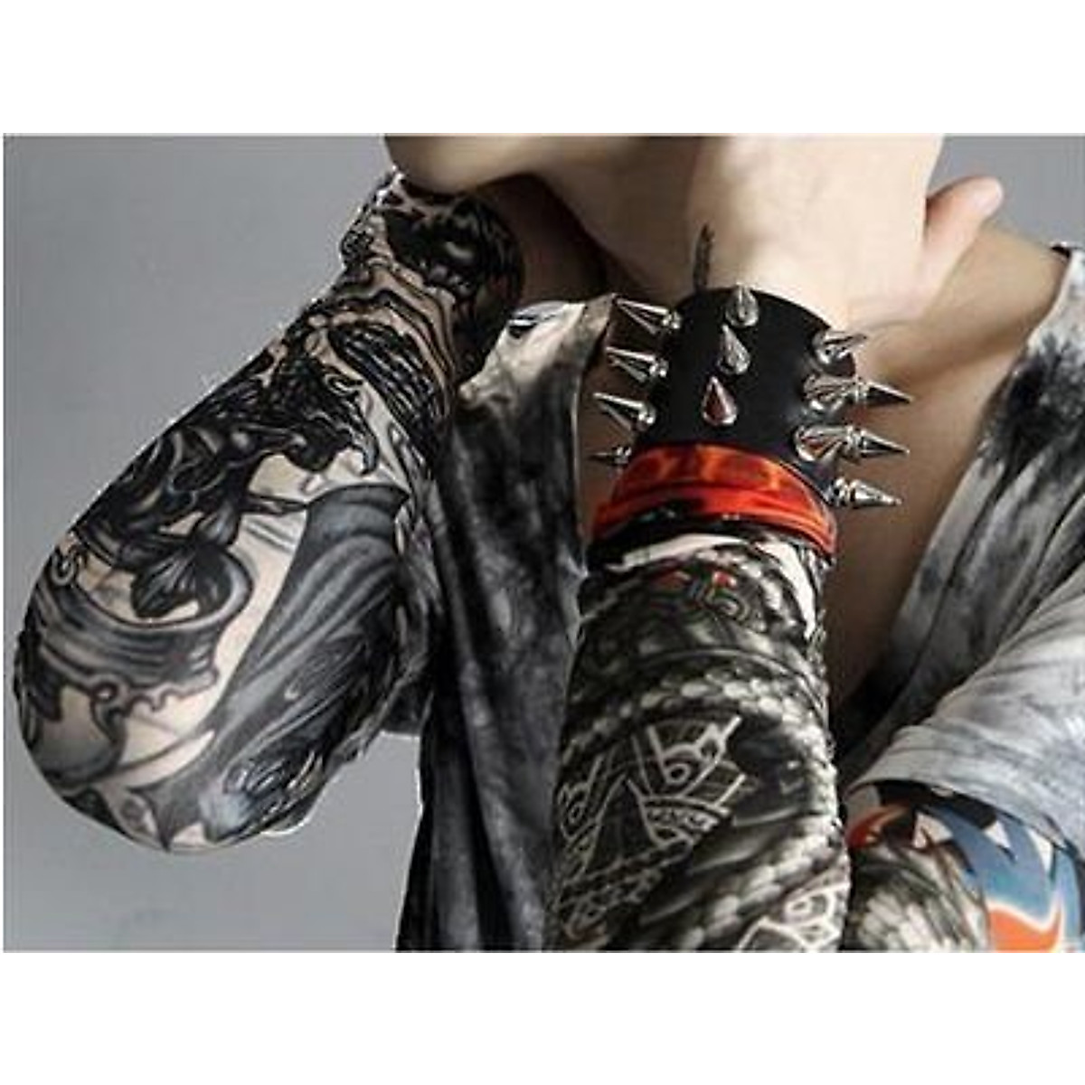 Hmxpls 6 Pcs Tattoo Compression Sleeve, Arm Sleeves Tattoo, Tatto Sleeve Covers, Temporary Tattoo Sleeves, Sunscreen Sleeves.