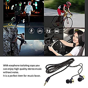 Tatoonly Superjiuex Fashion Design Sports Running Noise Isolating Stereo 1.1M in-Ear 3.5mm Media Player Music Earphone Stereo Music Headphone